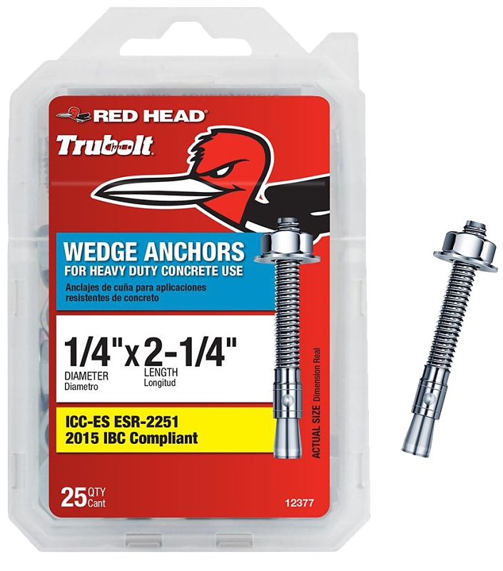 Trubolt Series 12377 Wedge Anchor - Case of 25